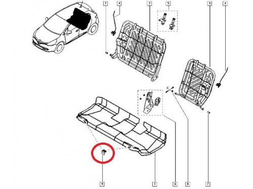 883049987R CLIO 5 V ARKA KOLTUK ALT SEKMANI MAIS - İnceler Otomotiv