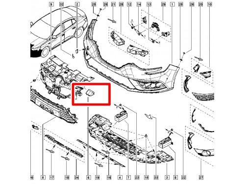 960151239R MEGANE IV 4 ÖN TAMPON HAVA KANALI
