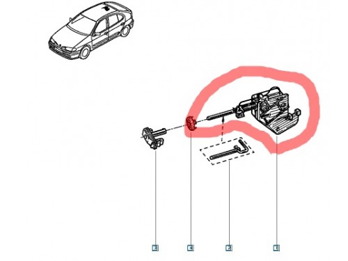 7700838340 MEGANE 1 BENZIN DEPO KAPAK KILIT MOTORU - İnceler Otomotiv